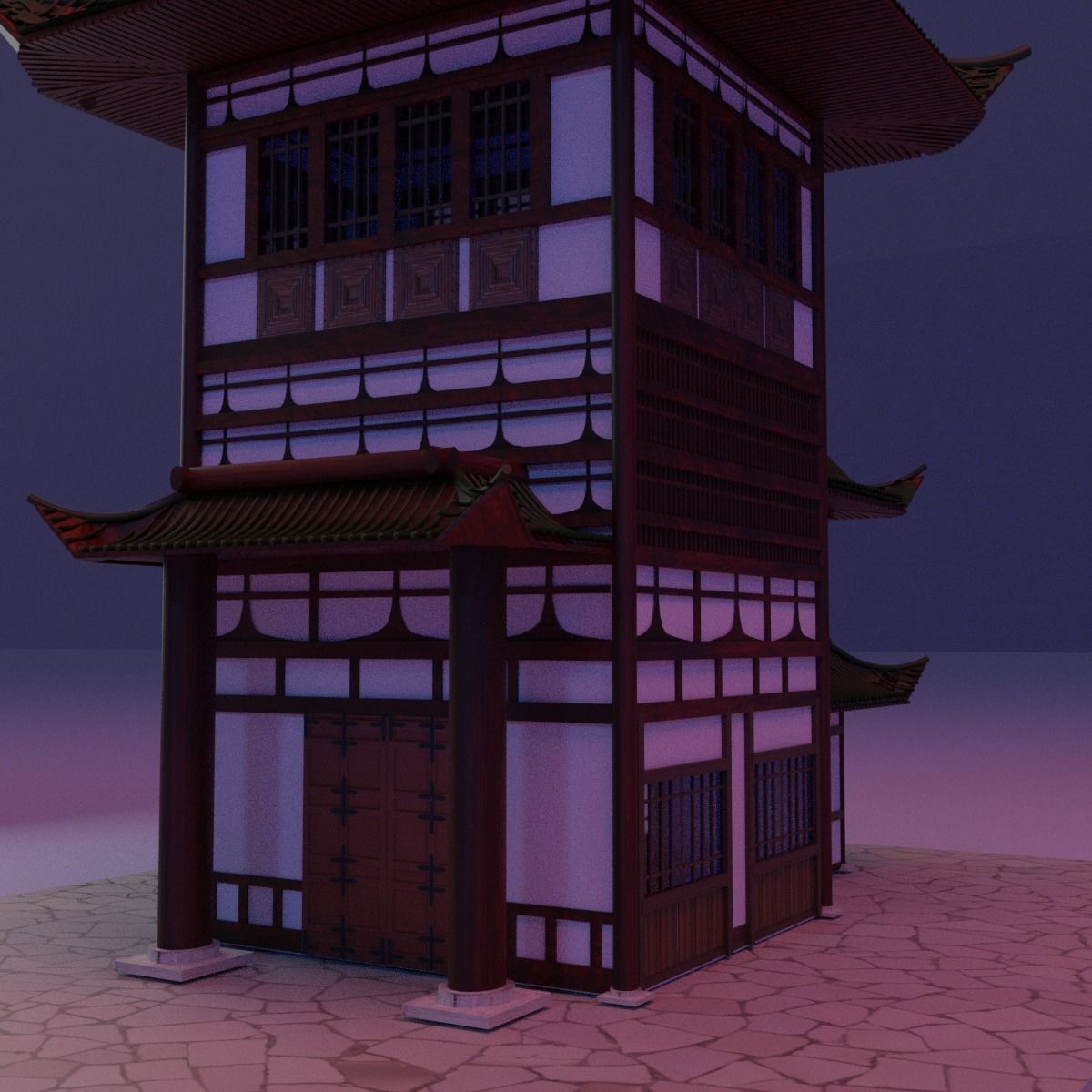 3D model Japanese building architecture VR / AR / low-poly | CGTrader