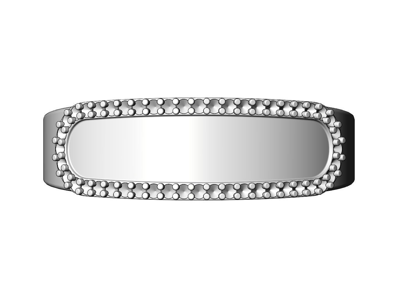 Rounded diamond tag ring US size 7 and 8 3D model 3D printable | CGTrader