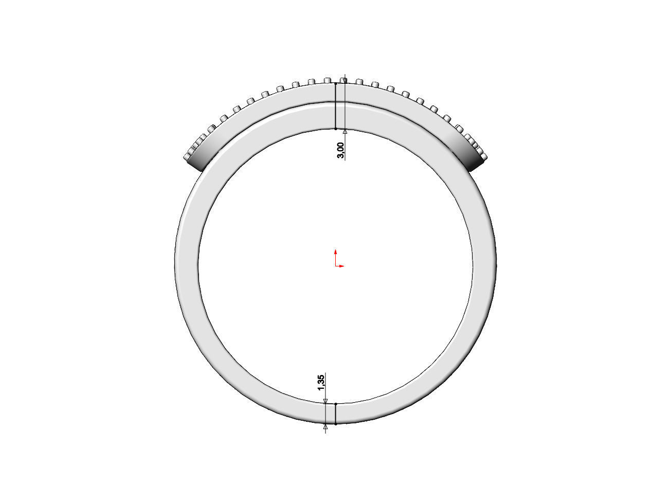 Rounded diamond tag ring US size 7 and 8 3D model 3D printable | CGTrader