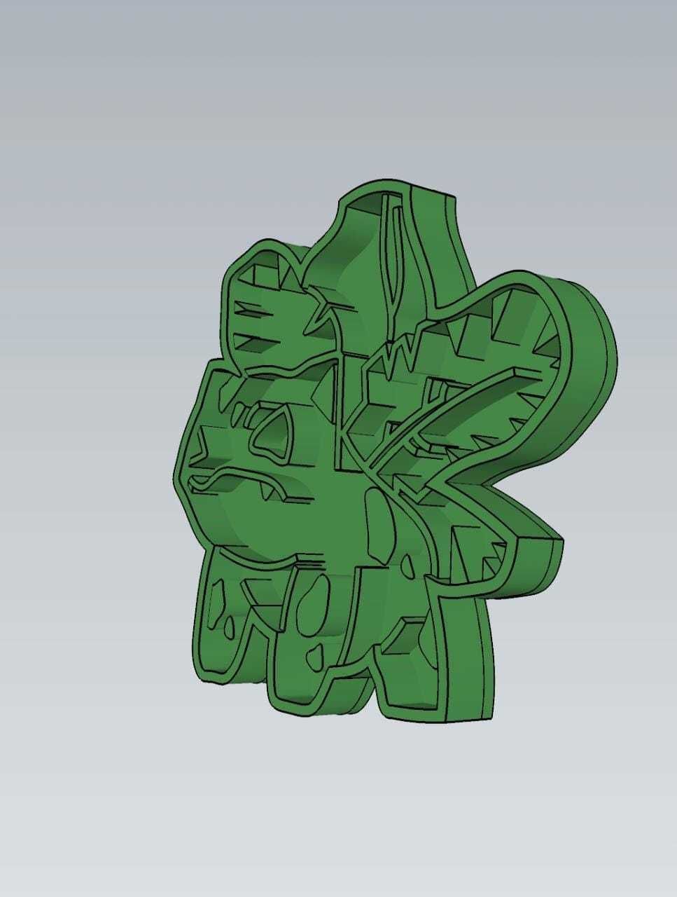 Pokemon Ivysaur Cookie Cutter Stamp Cake Decorating 3D model animated ...
