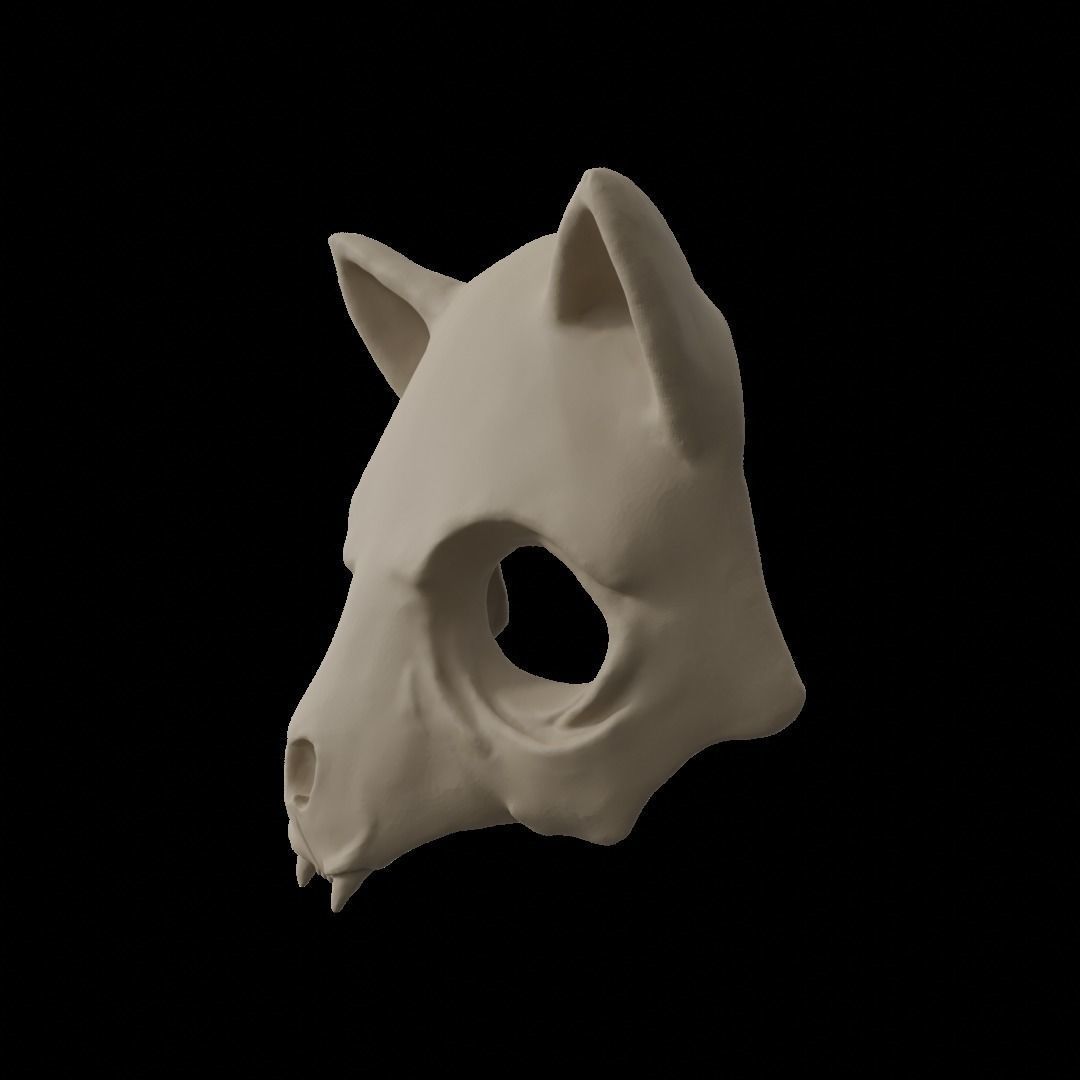 Cat skull mask 3D model 3D printable | CGTrader