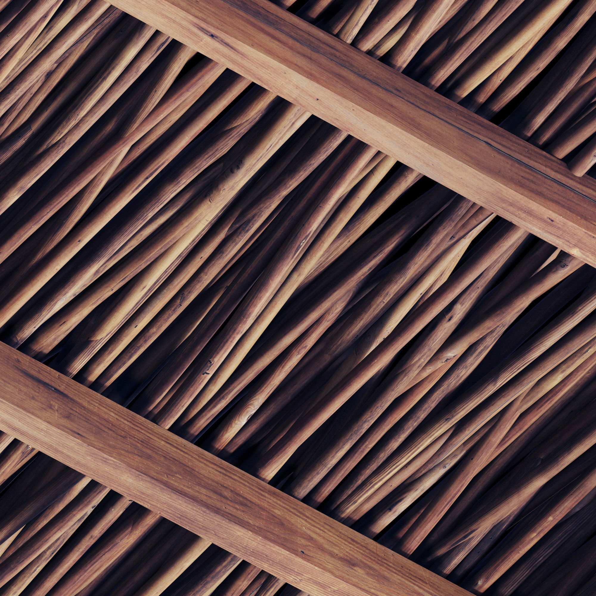 3D Ceiling thick branch crooked n1 | CGTrader