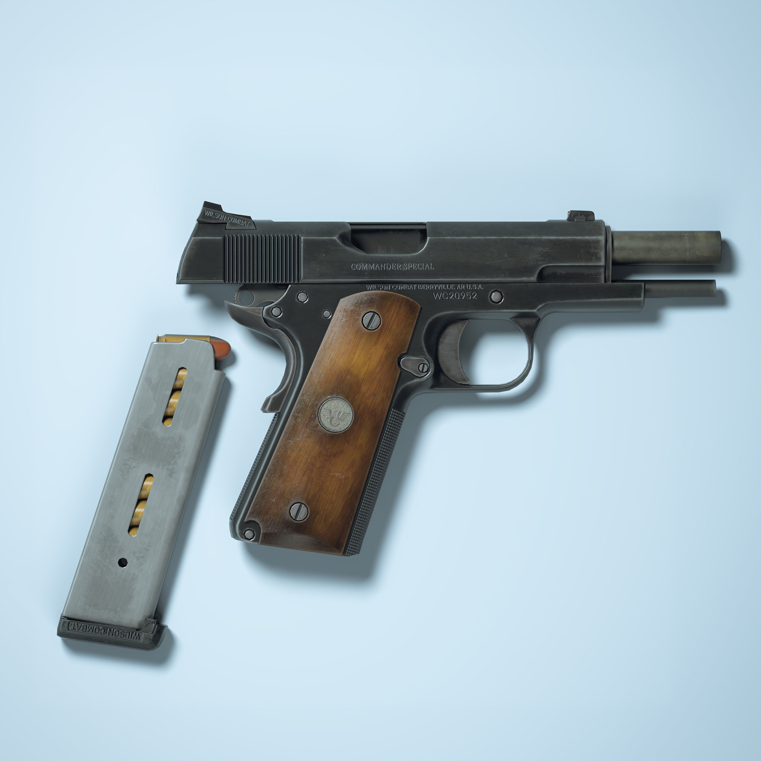 3D model Game ready model Colt M1911 Commander VR / AR / low-poly ...