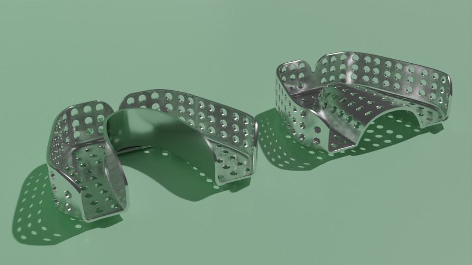 Dental impression trays for primary impression STOCK TRAY 3D model ...