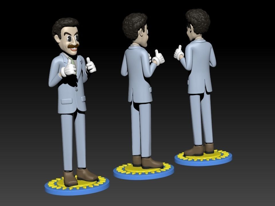 borat in his suit 3d stl resin and filament cartoon style 3D model 3D ...