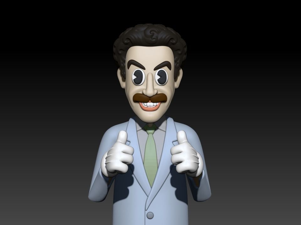 borat in his suit 3d stl resin and filament cartoon style 3D model 3D ...