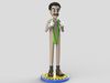 borat at beach 3d statue old cartoon style 3D model 3D printable | CGTrader