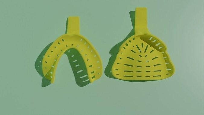 Dental impression trays for edentulous patients STOCK TRAY 3D model ...