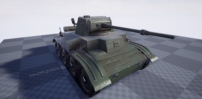 3D model Tetrarch light tank VR / AR / low-poly | CGTrader