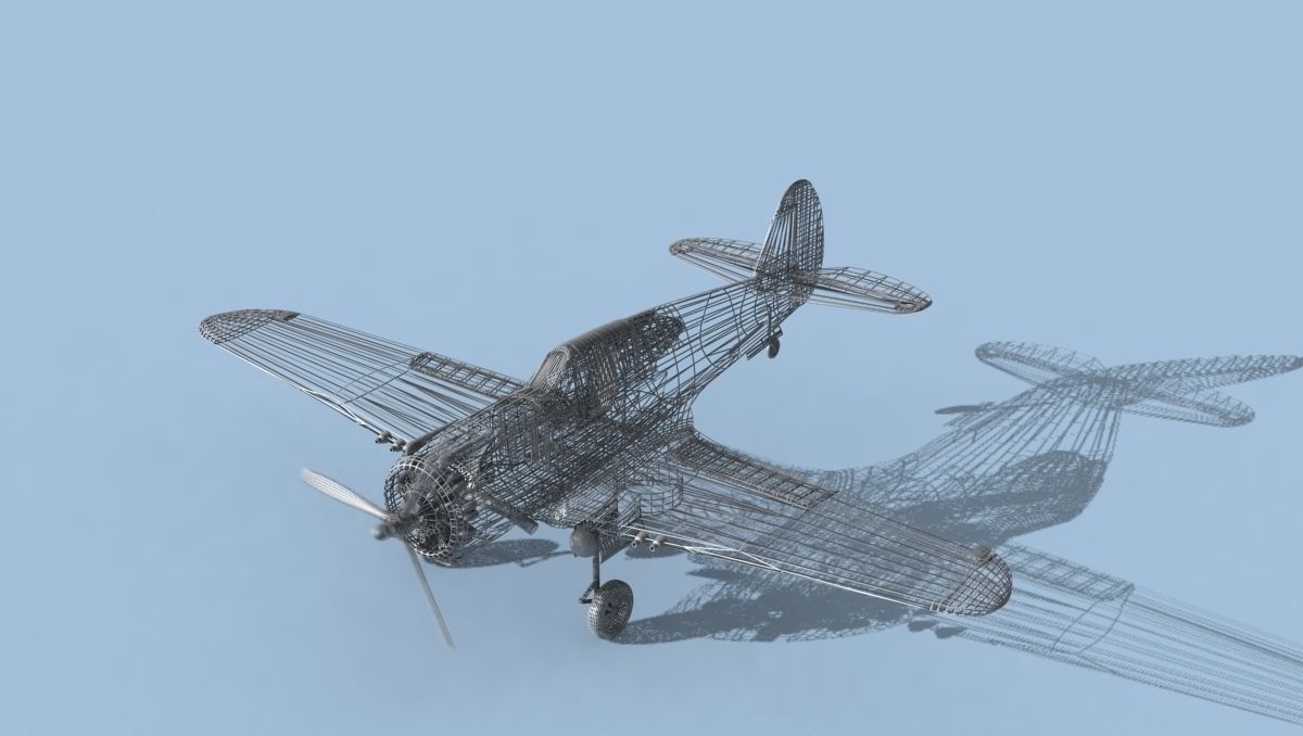 Curtiss H-75C Mohawk V23 RAF 3D model animated rigged | CGTrader