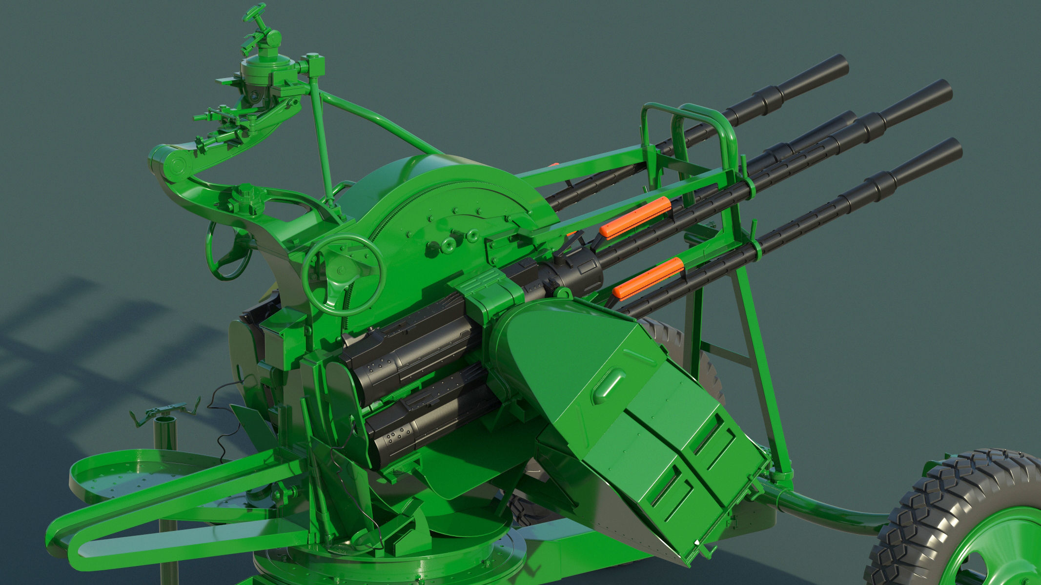 ZPU-4 machine gun 3D model | CGTrader