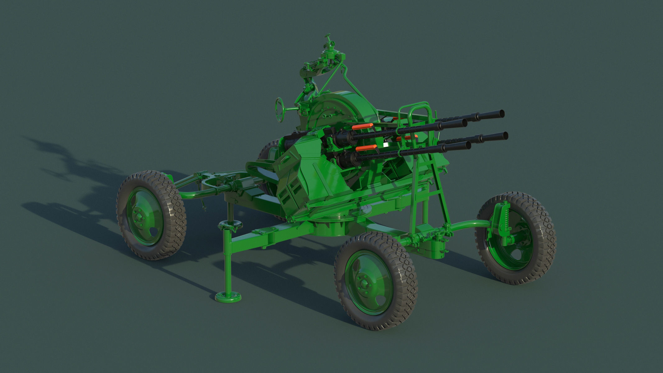 ZPU-4 machine gun 3D model | CGTrader