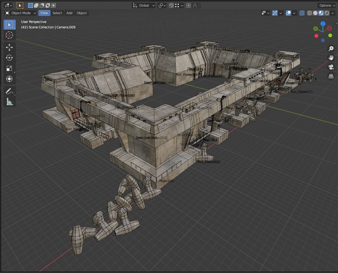 Future Fort Bunker Dystopian Military Outpost Kitbash 3D model | CGTrader