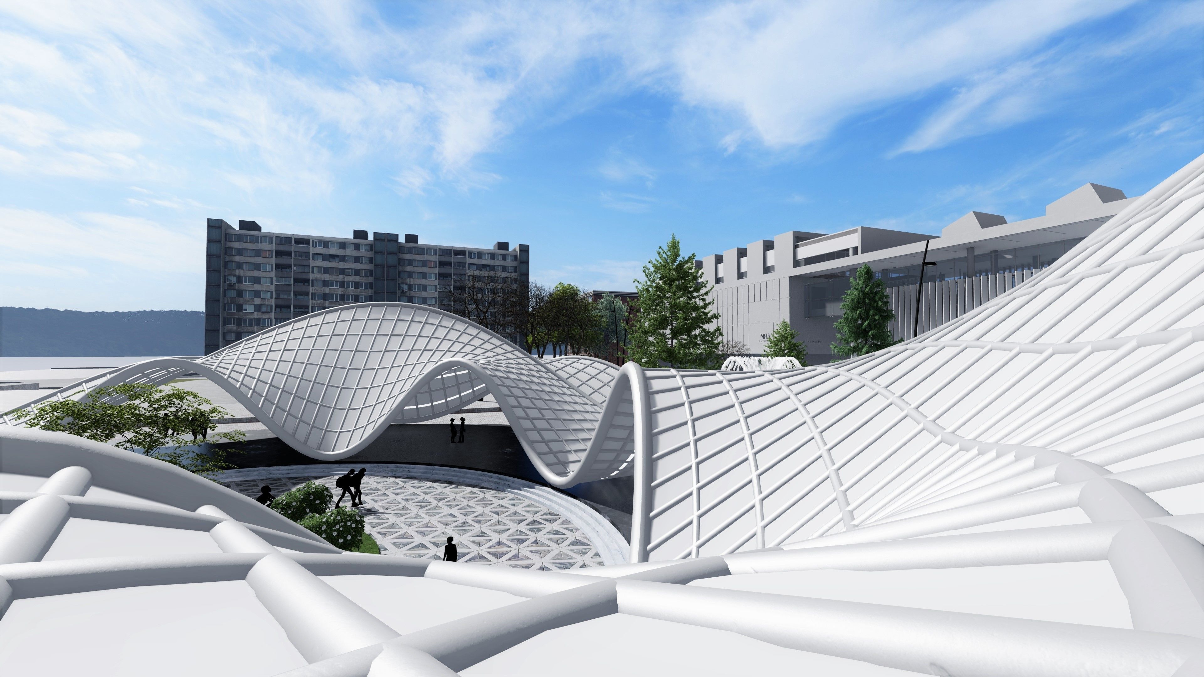 Parametric Pavilion Shade Structure Architecture 3D model | CGTrader