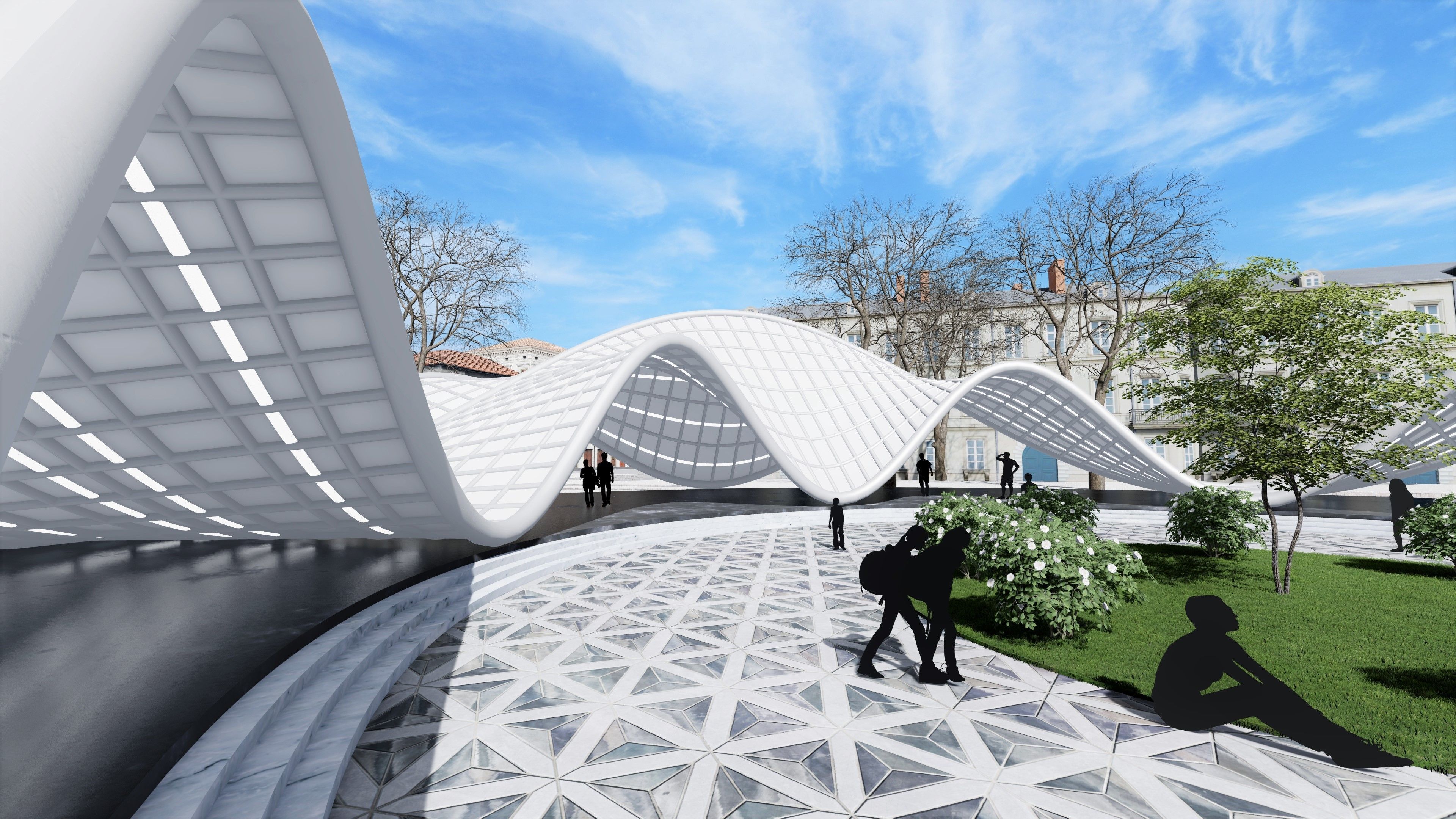 Parametric Pavilion Shade Structure Architecture 3D model | CGTrader