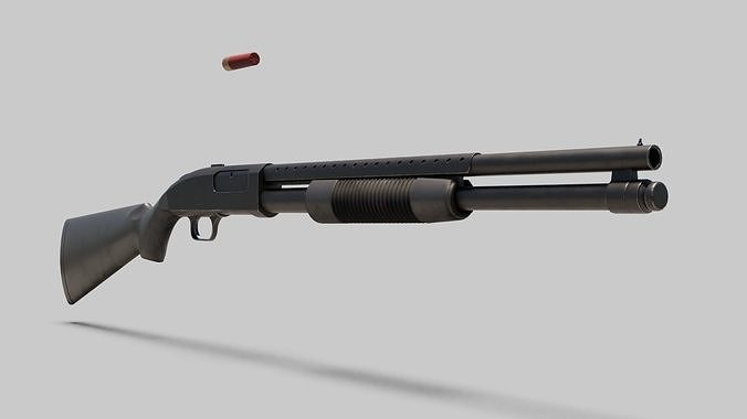 3D model Pump Action Shotgun VR / AR / low-poly | CGTrader