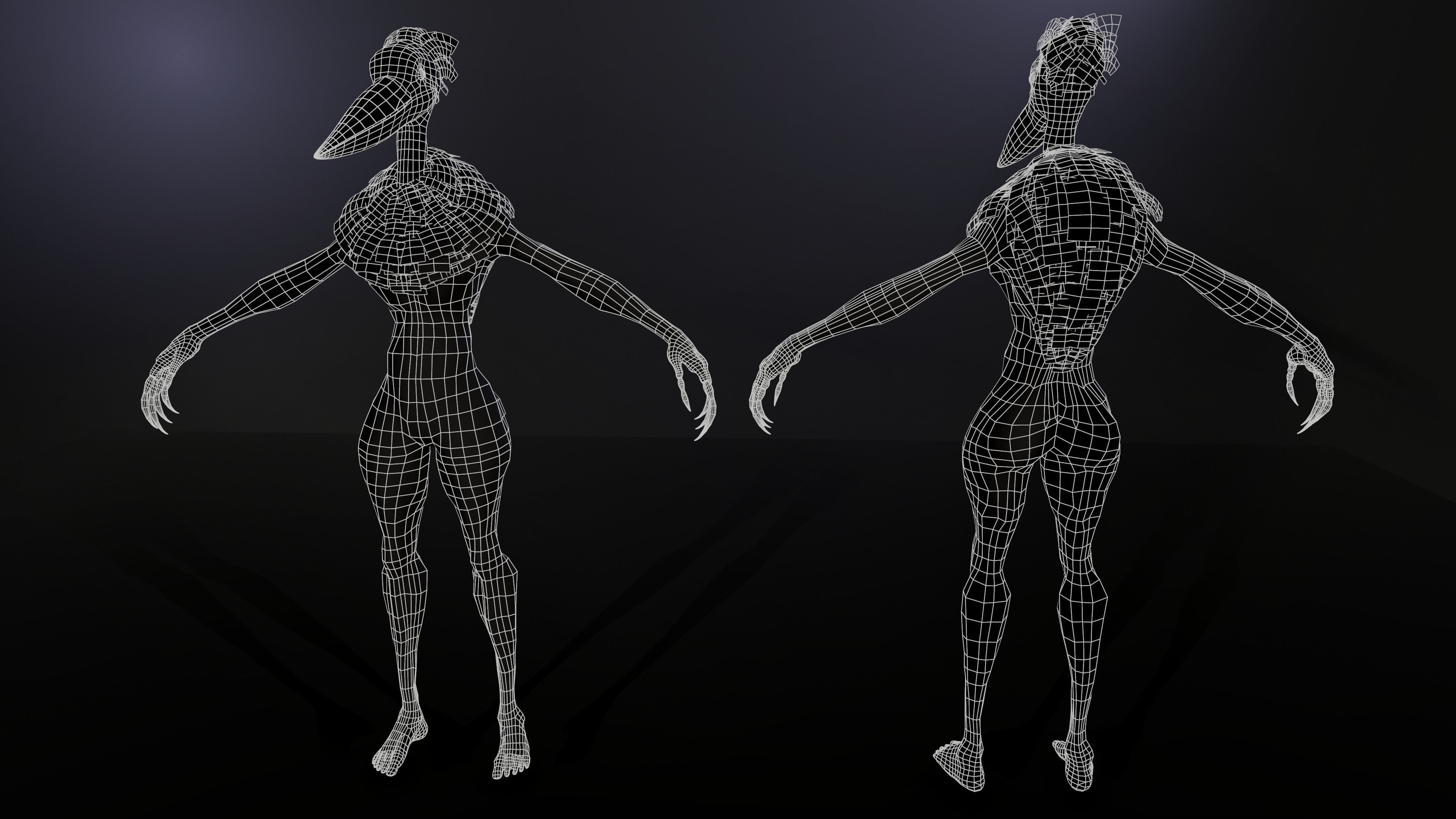 3D model Bird mutant VR / AR / low-poly | CGTrader