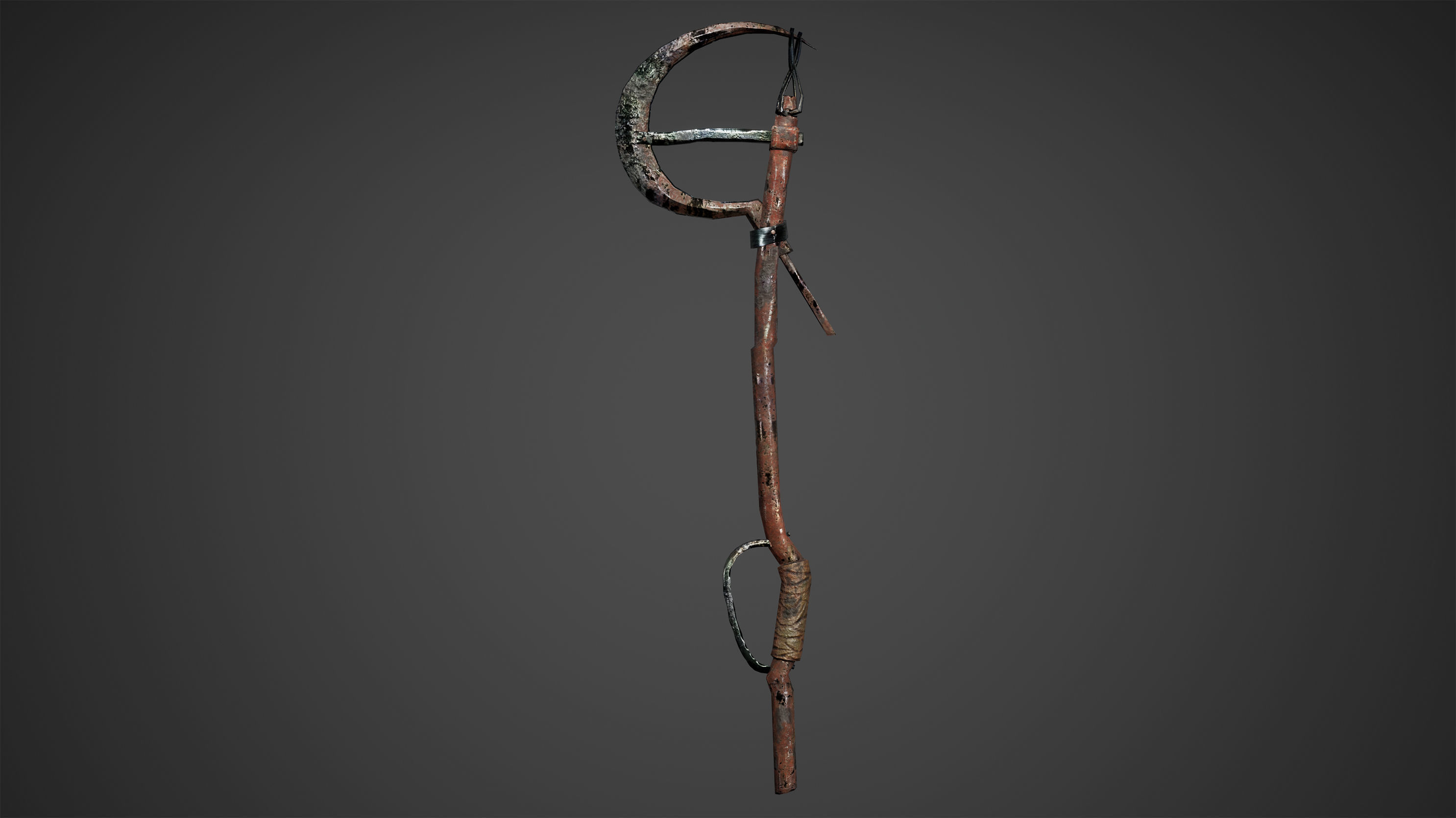 3D model Post Apocalypse Survival Weapon Knife Scythe Low Poly Game ...