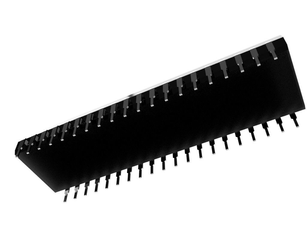 Atmega 40 pin IC 3D model 3D printable | CGTrader