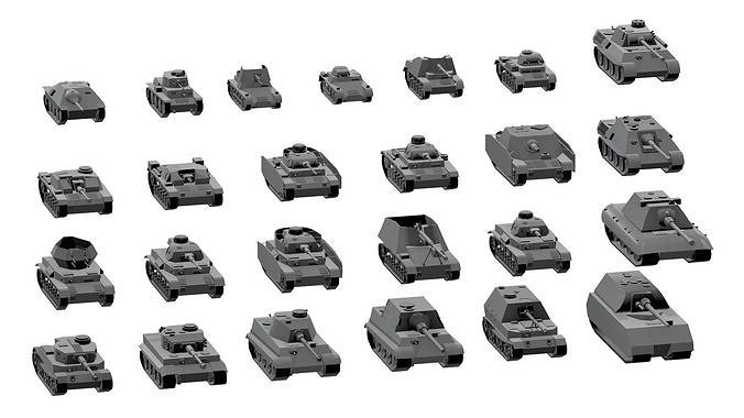 Lowpoly models of german tanks 3D model | CGTrader