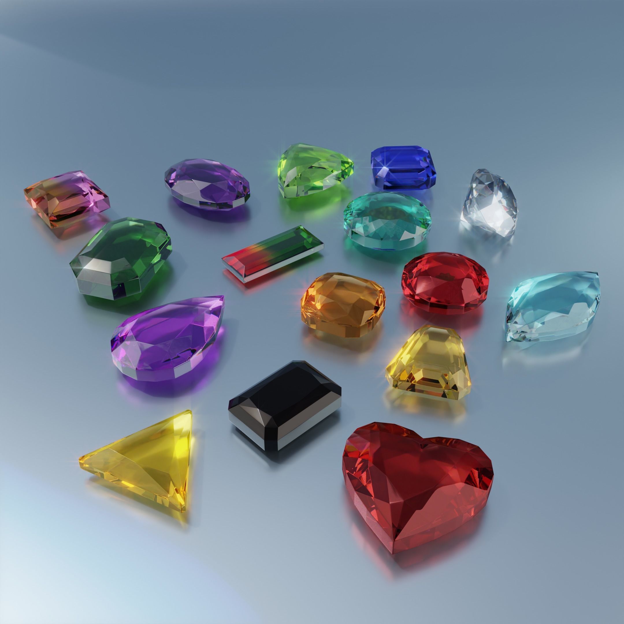 3D model Gem stones VR / AR / low-poly | CGTrader