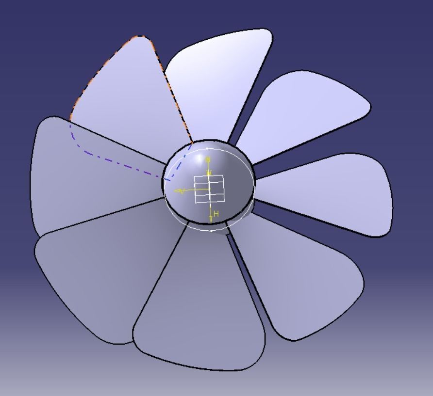Propeller design model with eight blade 3D model 3D printable | CGTrader