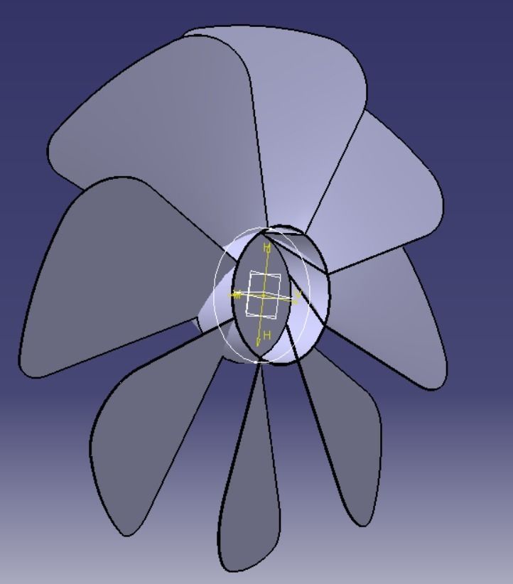 Propeller design model with eight blade 3D model 3D printable | CGTrader