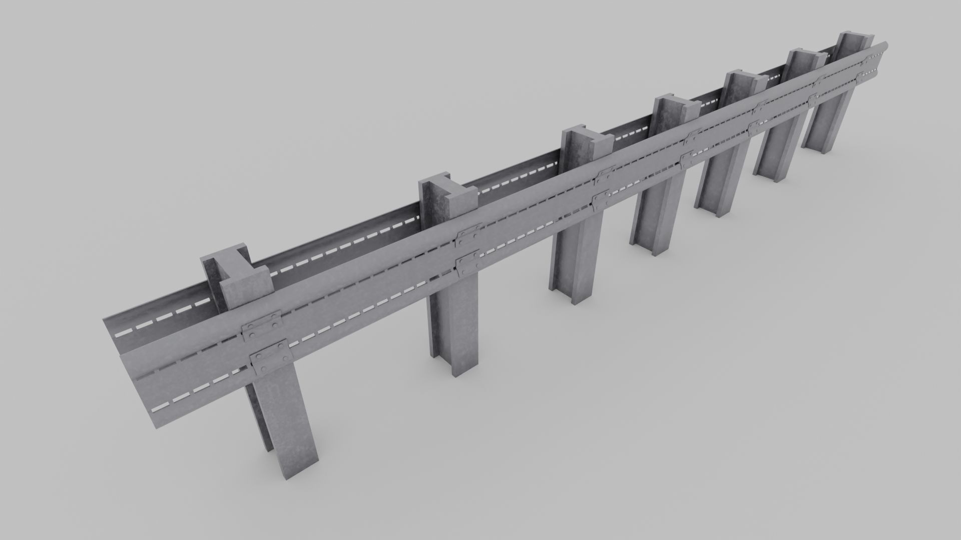 Highway Railing 3D model | CGTrader