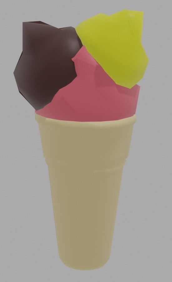 Low poly ice cream free VR / AR / low-poly 3D model | CGTrader