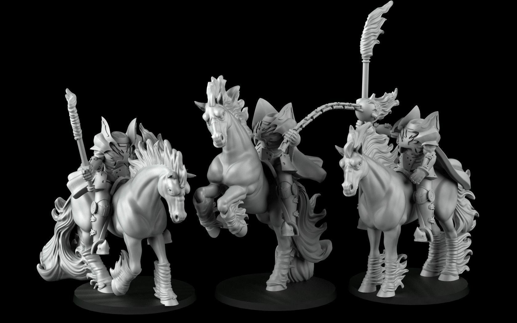 Nightmare Riders 3D model 3D printable | CGTrader