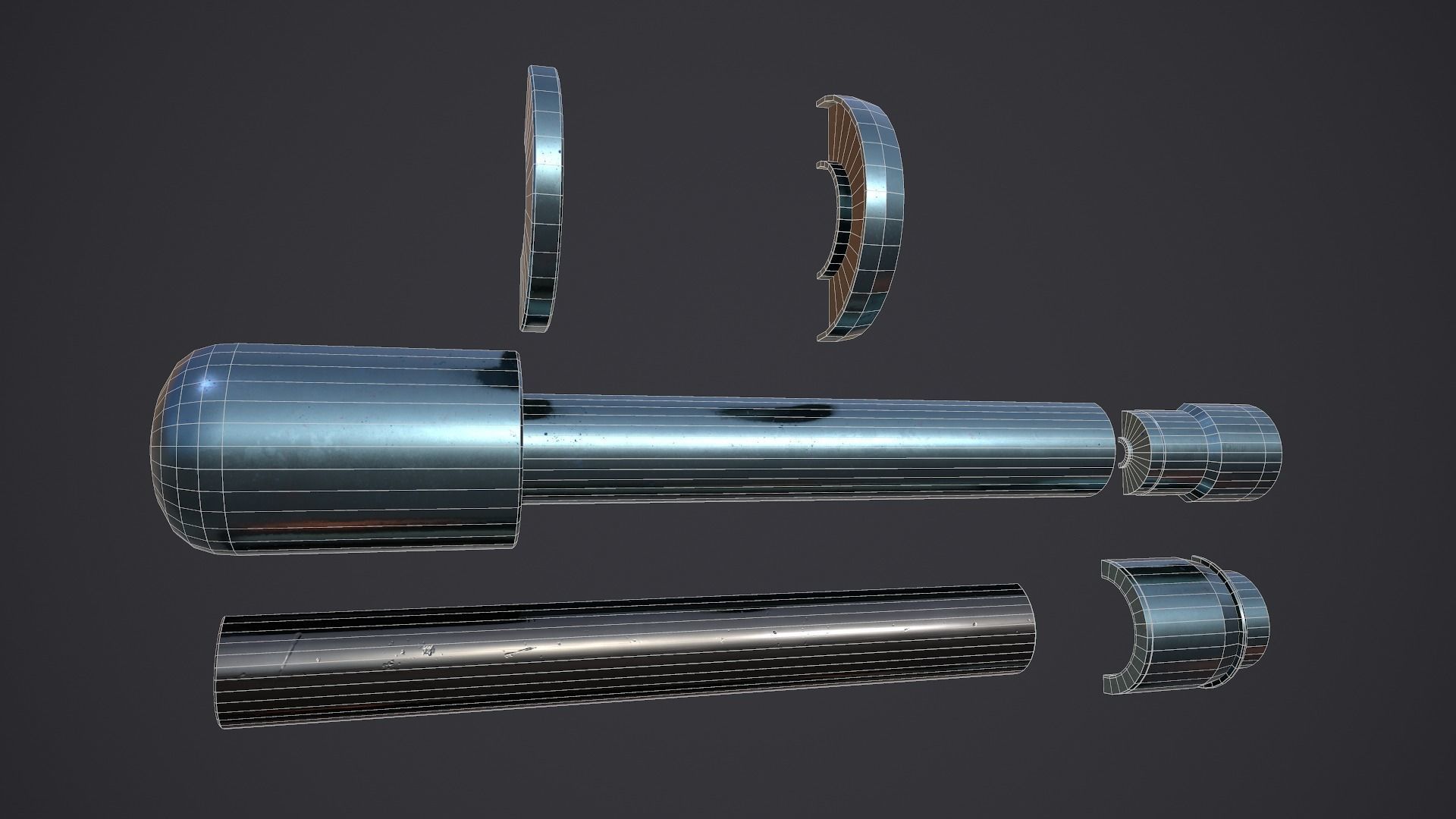 3D model Little Boy Atomic bomb Cross Section VR / AR / low-poly | CGTrader