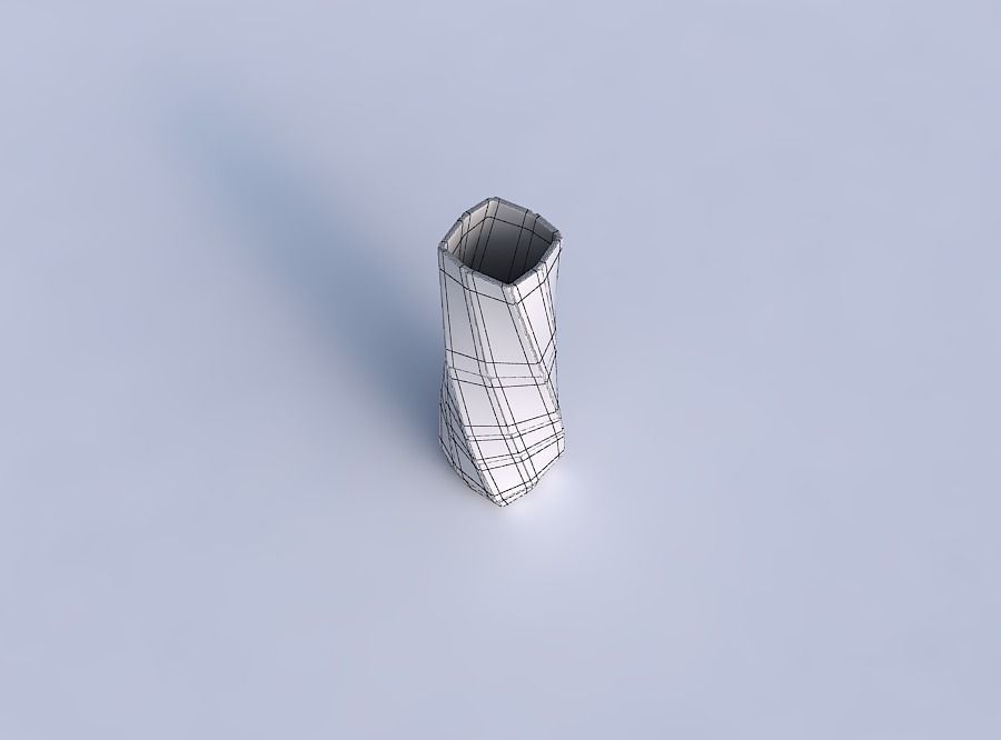 Vase twisted rectangle with large plates 3D model 3D printable | CGTrader