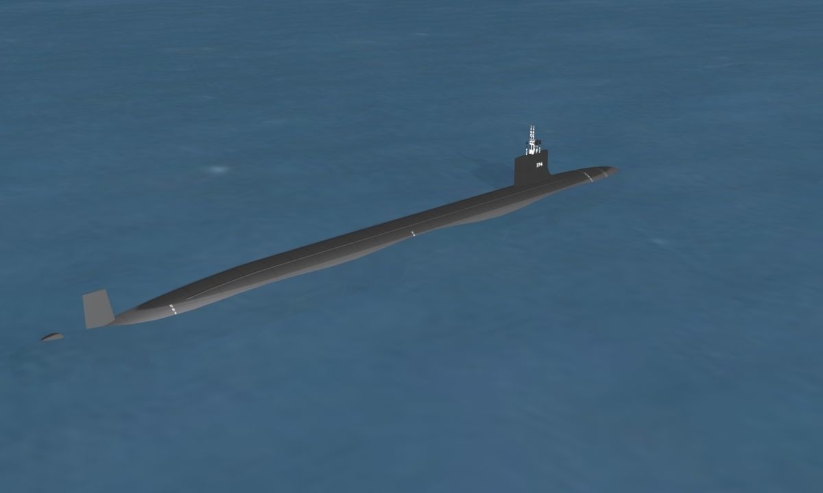 Virginia Class SSN 774 USS Virginia 3D model rigged | CGTrader