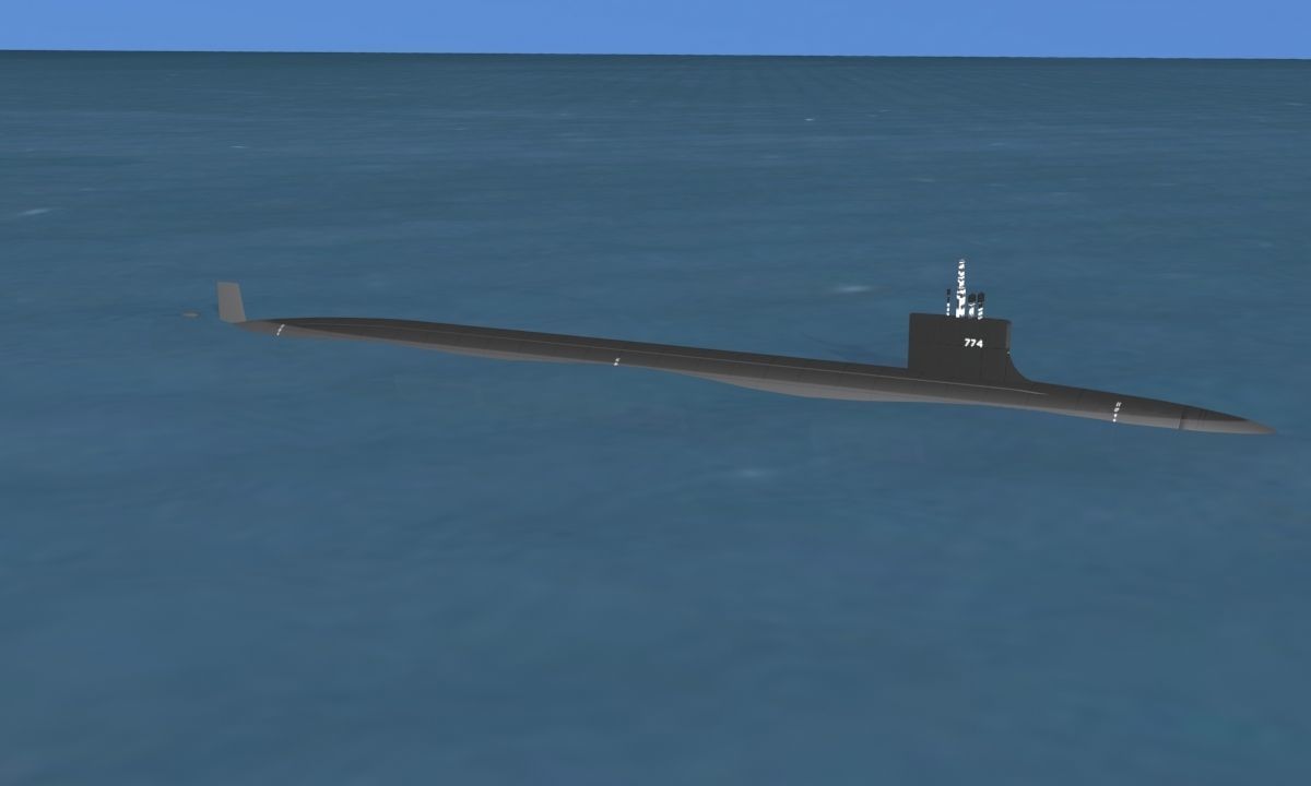 Virginia Class SSN 774 USS Virginia 3D model rigged | CGTrader