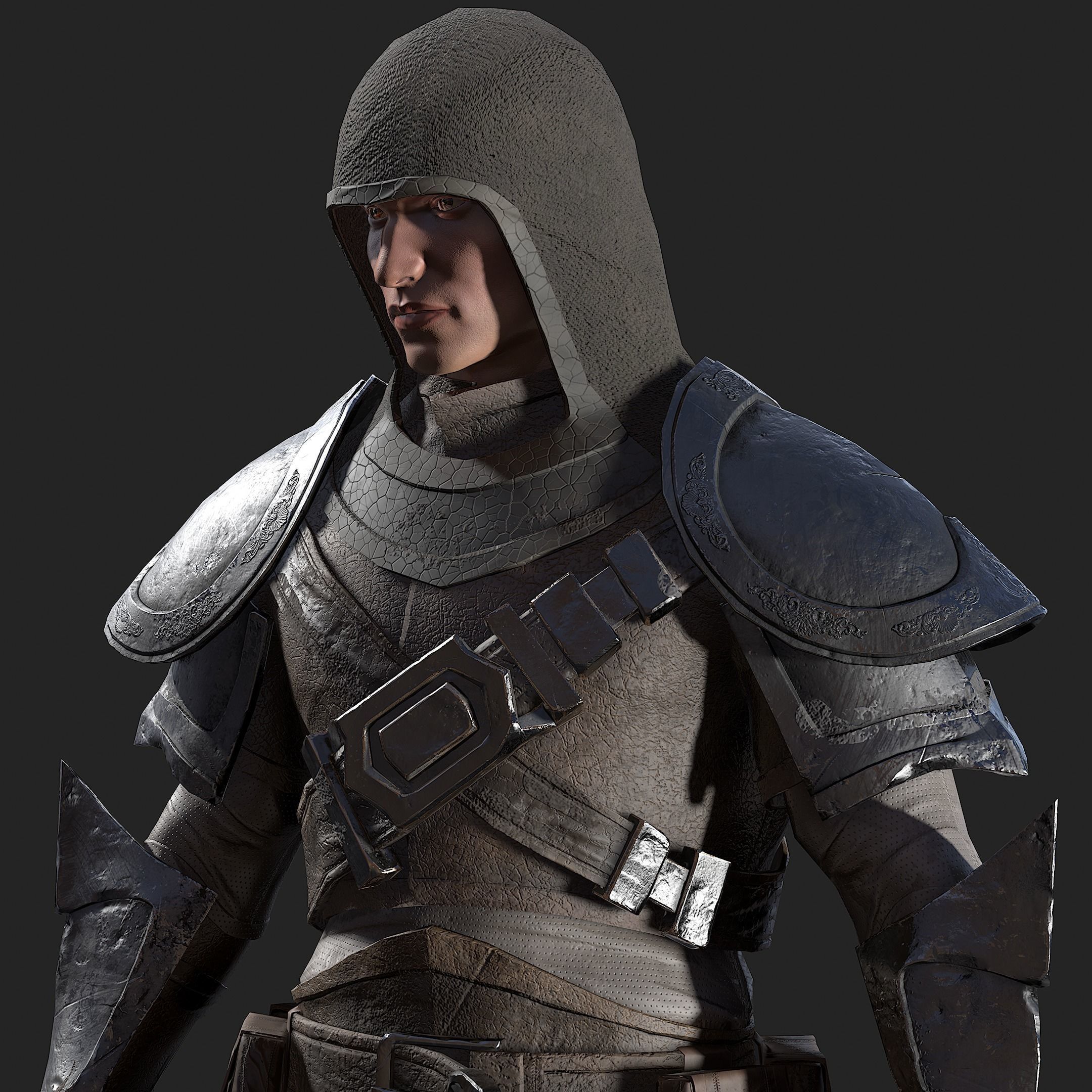 3D model Dark fantasy assassin - Game Ready Low-Poly 3D model VR / AR ...