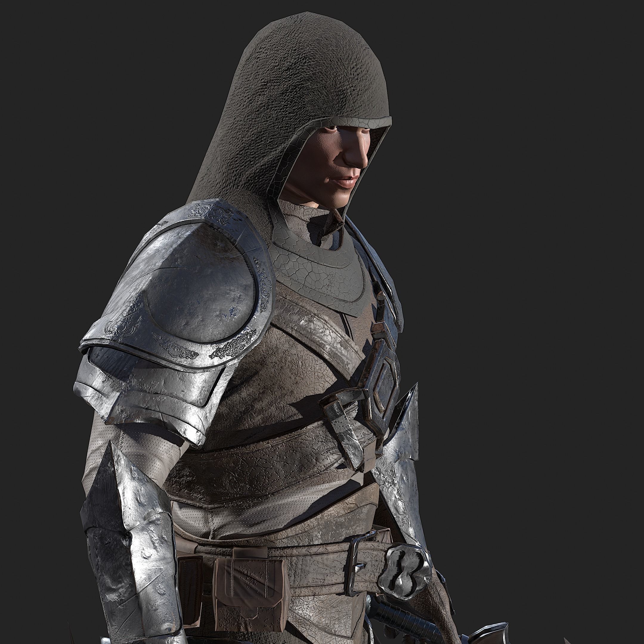 3D model Dark fantasy assassin - Game Ready Low-Poly 3D model VR / AR ...