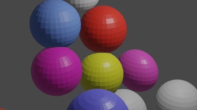 Animation of various spheres free VR / AR / low-poly 3D model animated ...