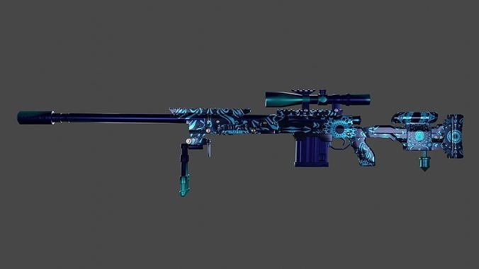 DLQ gun animation free VR / AR / low-poly 3D model animated | CGTrader