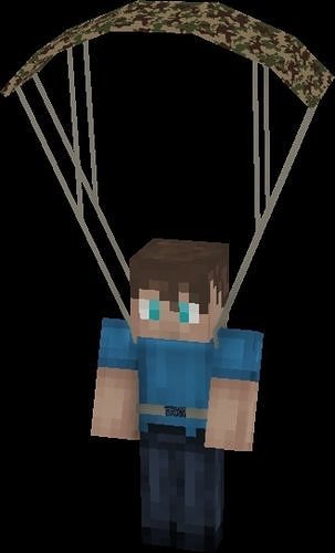 Parachute minecraft character with free 3D model | CGTrader