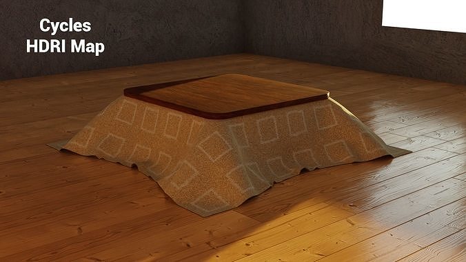 Simple Japanese Kotatsu free 3D model | CGTrader