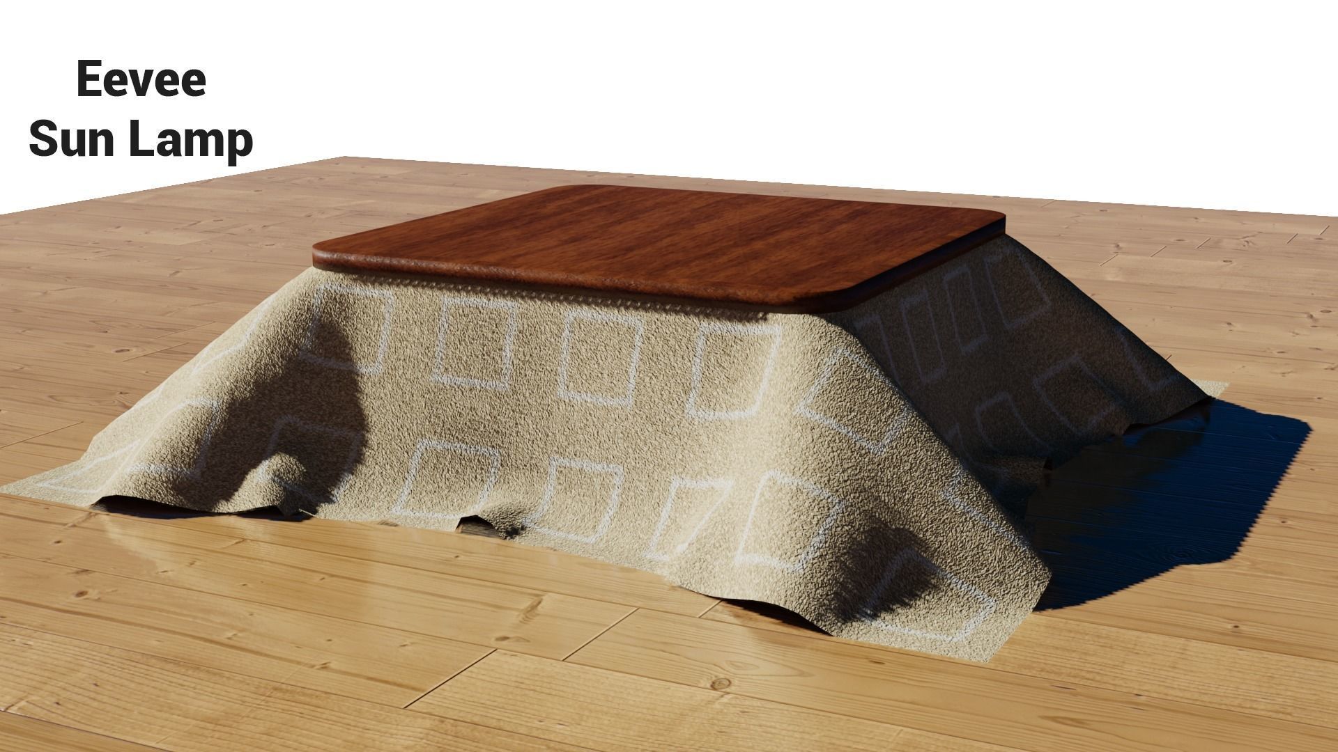Simple Japanese Kotatsu free 3D model | CGTrader