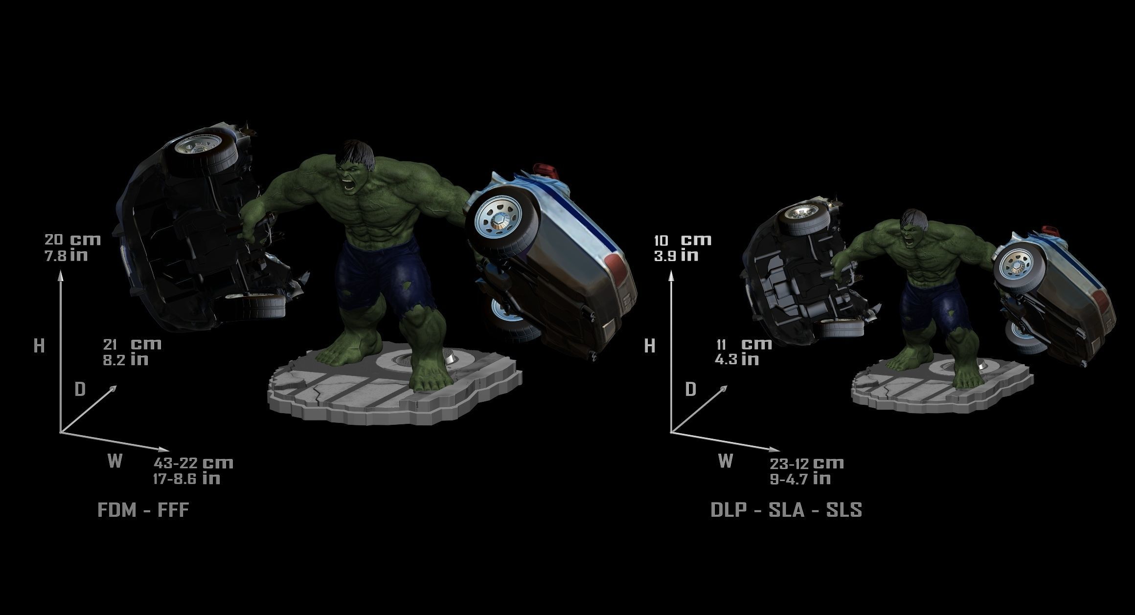 Hulk From Movie The Incredible Hulk 2008 File STL Two Versions 3D model ...