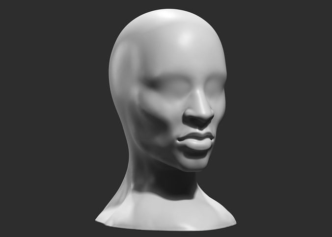 human head modern sculpture 3d print model 60 3D model 3D printable ...