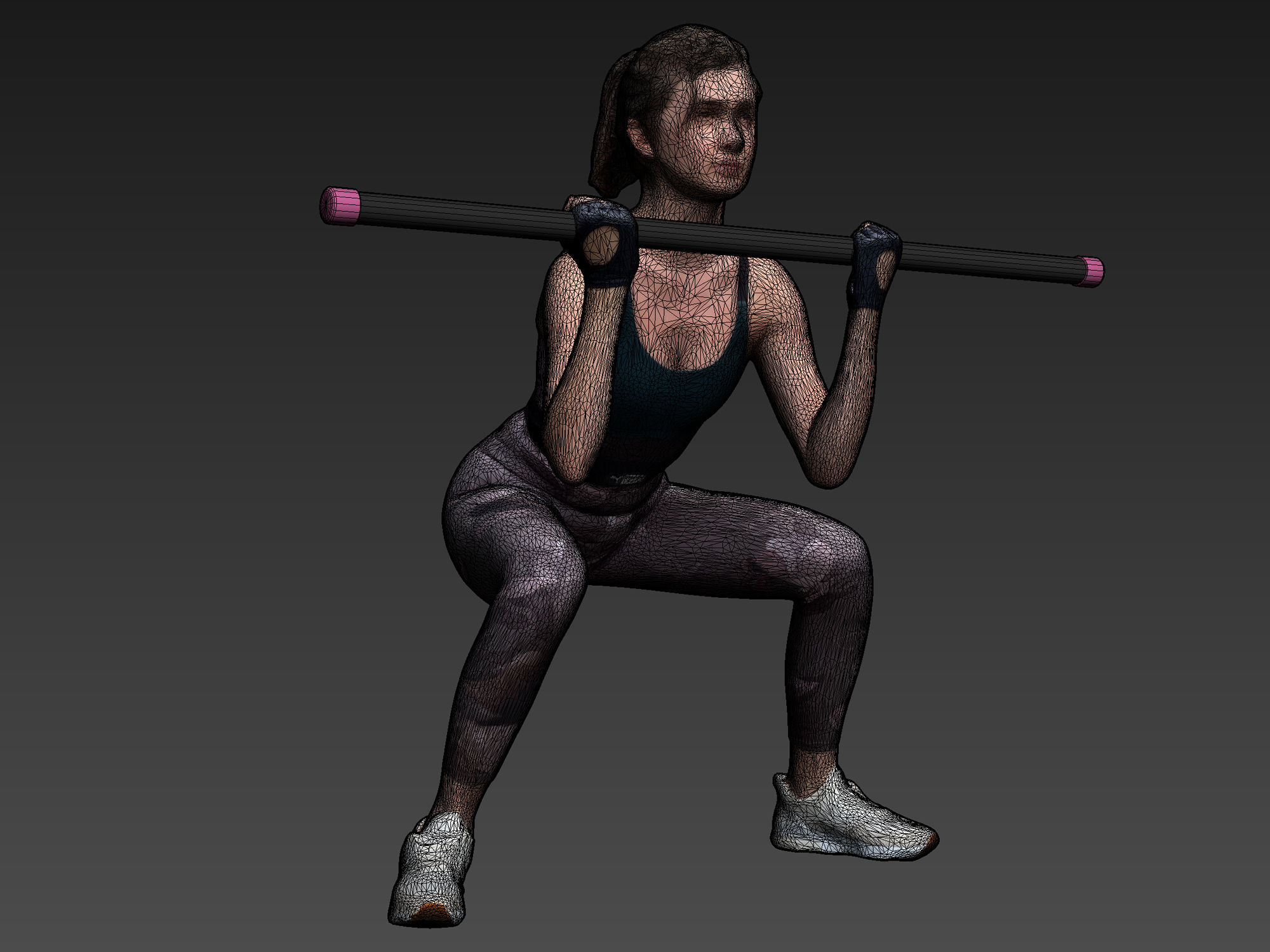 3D Model Collection Stylized Fitness Characters VR / AR / low-poly ...