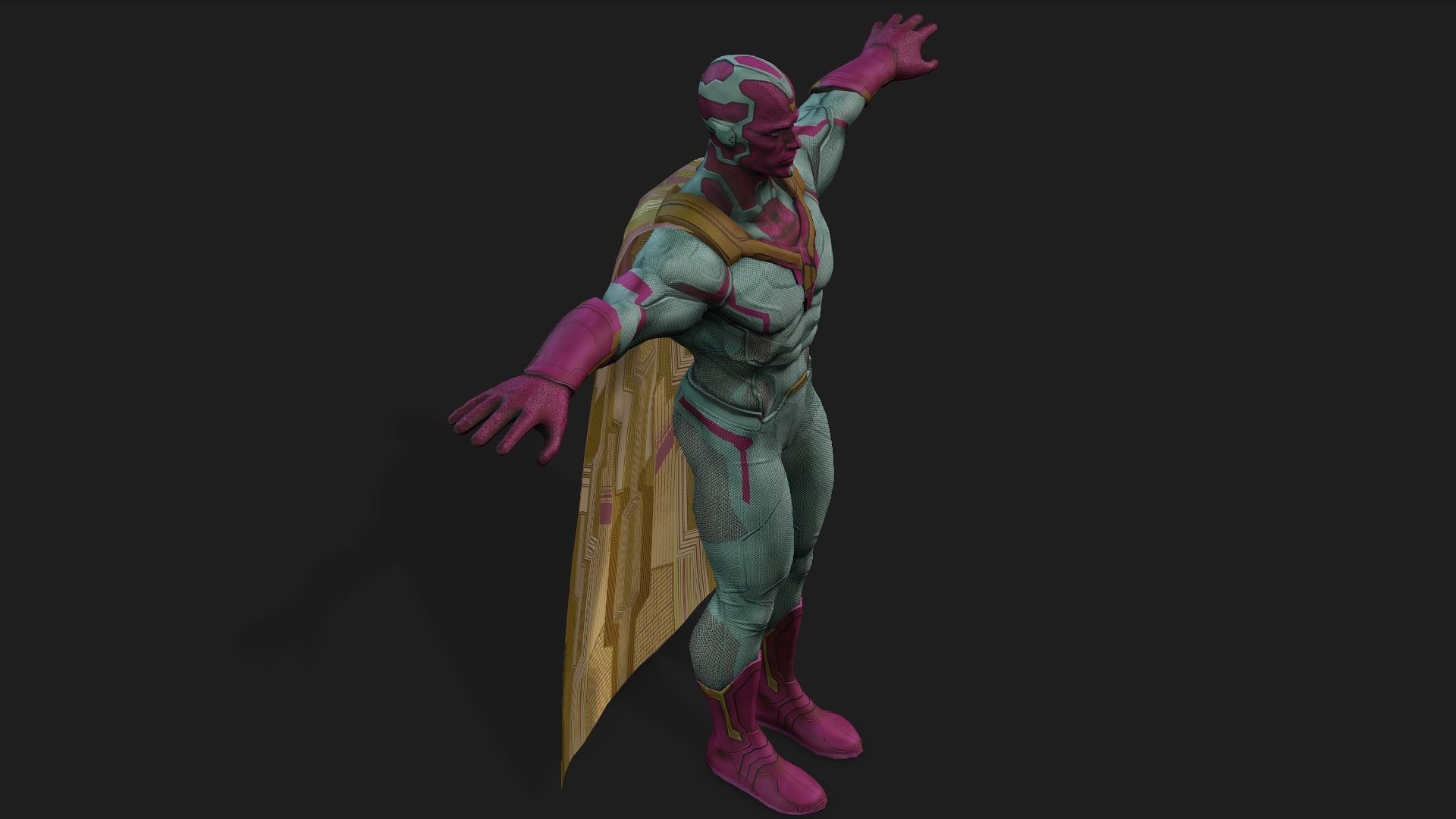 Vision avengers 3D model rigged | CGTrader