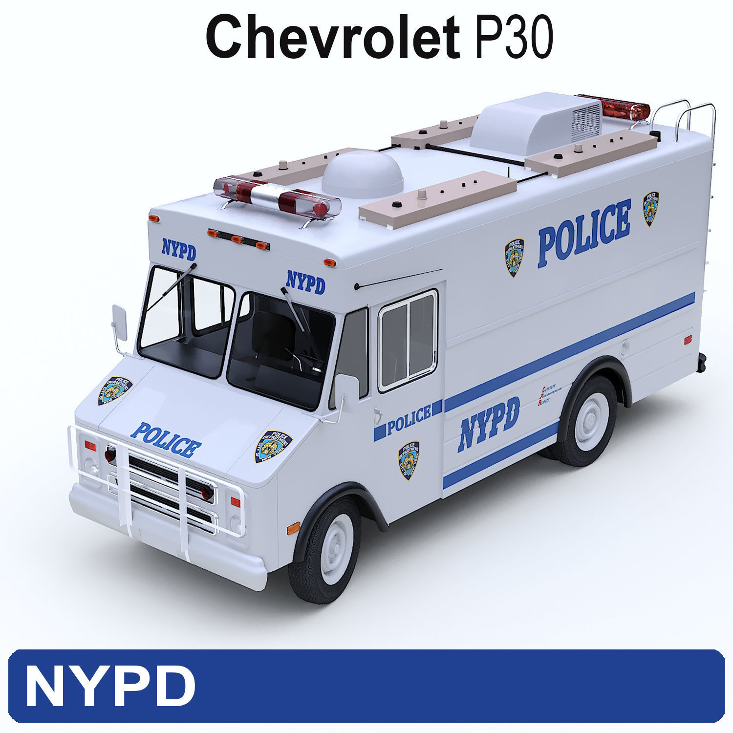 Chevrolet P30 step van NYPD 3D model | CGTrader