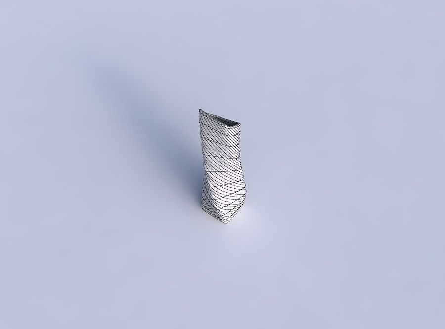 Vase twisted bent rectangle with relaxed large twists 3D model 3D ...