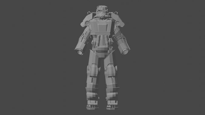 Power Armor T-45 3D model | CGTrader
