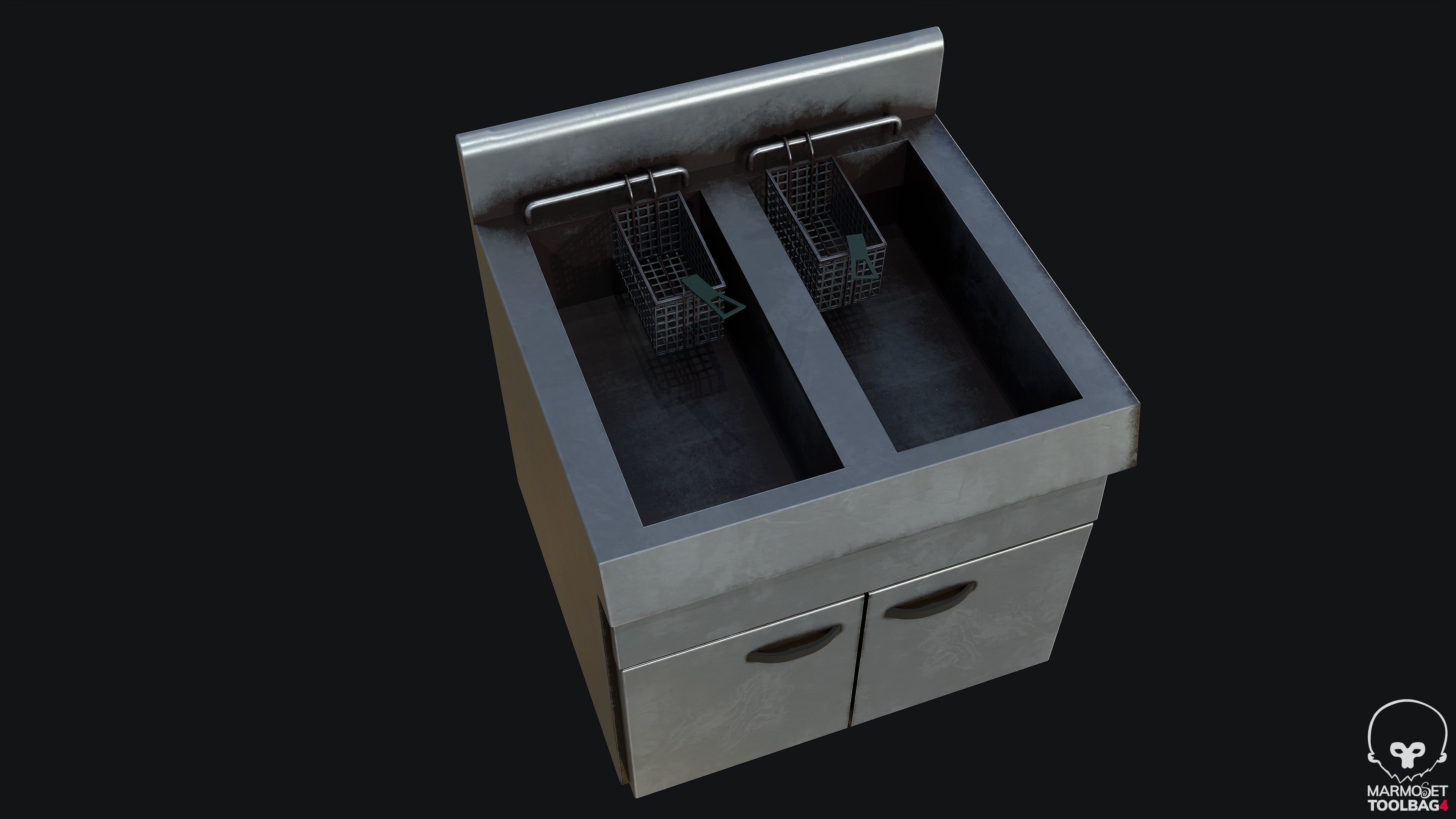 3D model Deep Fryer PBR Game Ready VR / AR / low-poly | CGTrader