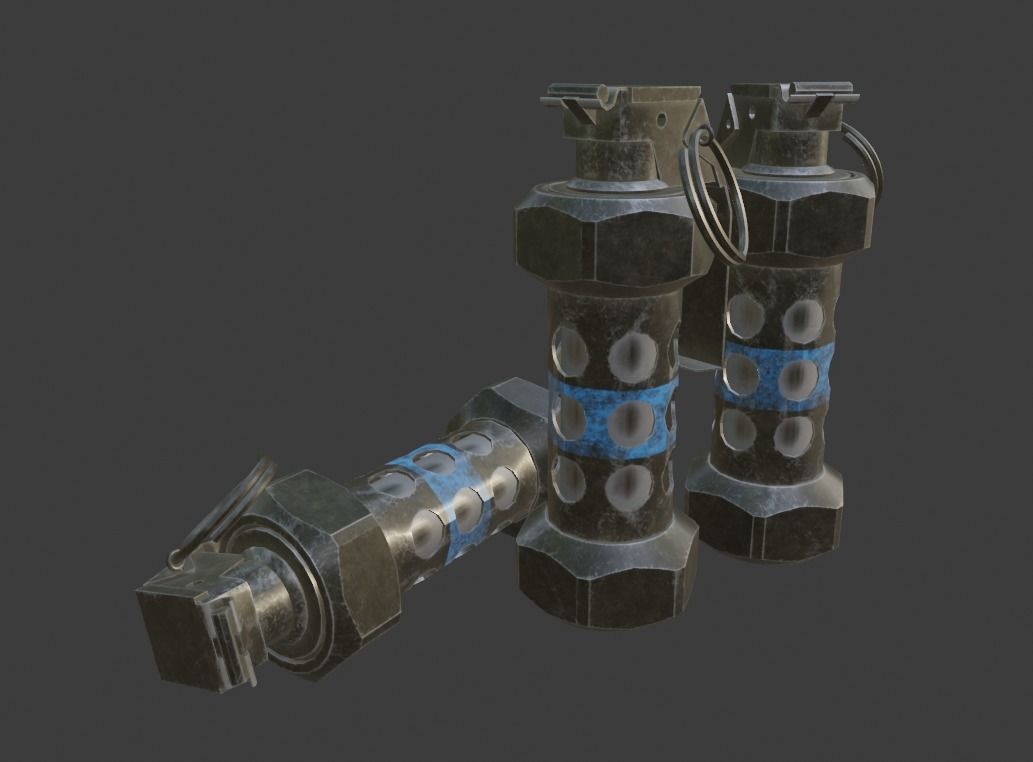 3D model Stun Grenade Flashbang VR / AR / low-poly | CGTrader